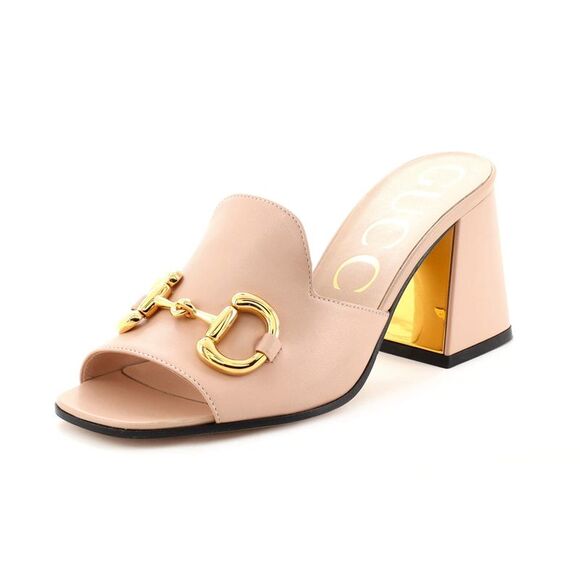 Gucci | Shoes | Gucci Womens Horsebit Block Heel Sandals Leather ...